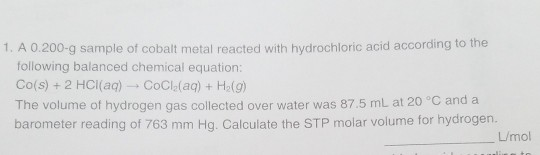 Solved B. Percentage of Water in an Unknown Hydrate UNKNOWN | Chegg.com
