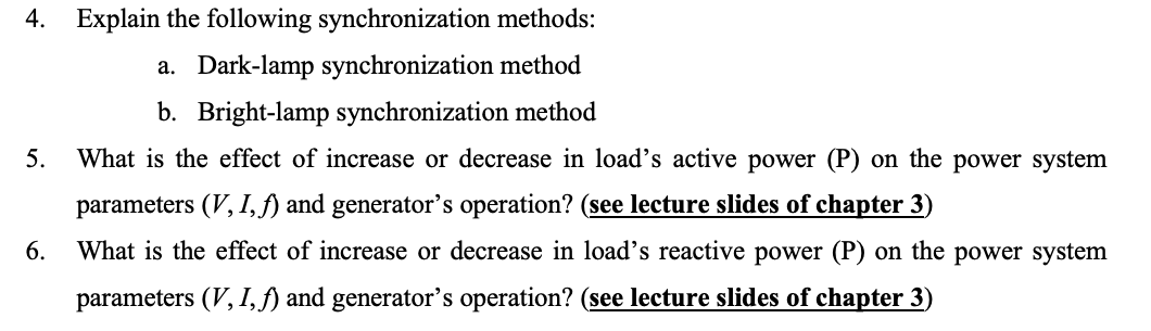 Solved 4. Explain the following synchronization methods: a. | Chegg.com