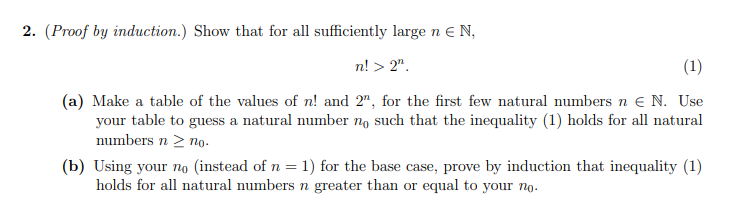 Solved 2. (Proof by induction.) Show that for all | Chegg.com