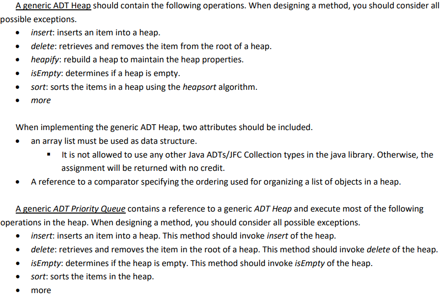 Solved A generic ADT Heap should contain the following | Chegg.com