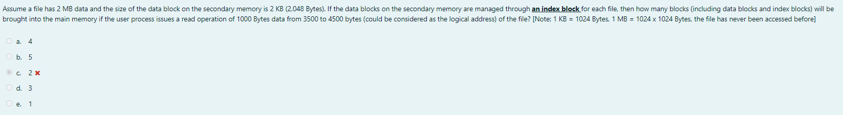 Solved a. 4 b. 5 c. 2x d. 3 e. 1 | Chegg.com