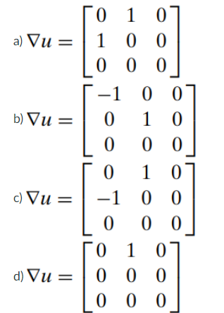 Solved For each of the following velocity gradient | Chegg.com