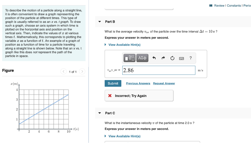 Solved MI Review | Constants Perio Part B such a To describe | Chegg.com