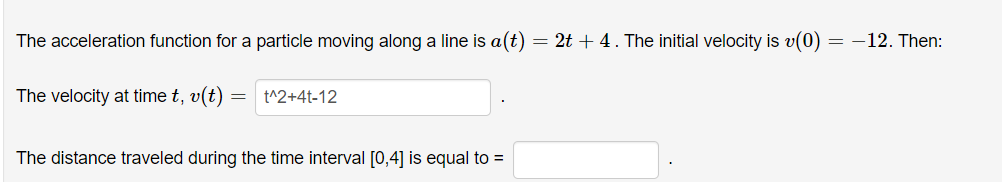 Solved The acceleration function for a particle moving along | Chegg.com
