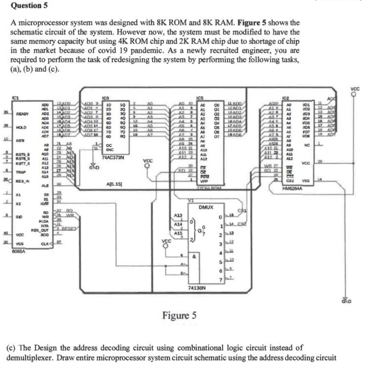 A microprocessor system was designed with 8 K ROM and | Chegg.com