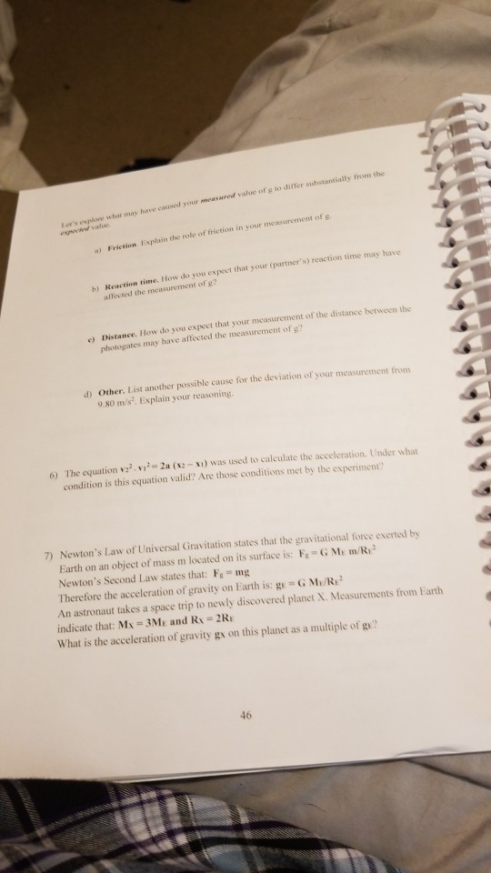 Solved Experimental Procedure 1) Setup the track as shown | Chegg.com