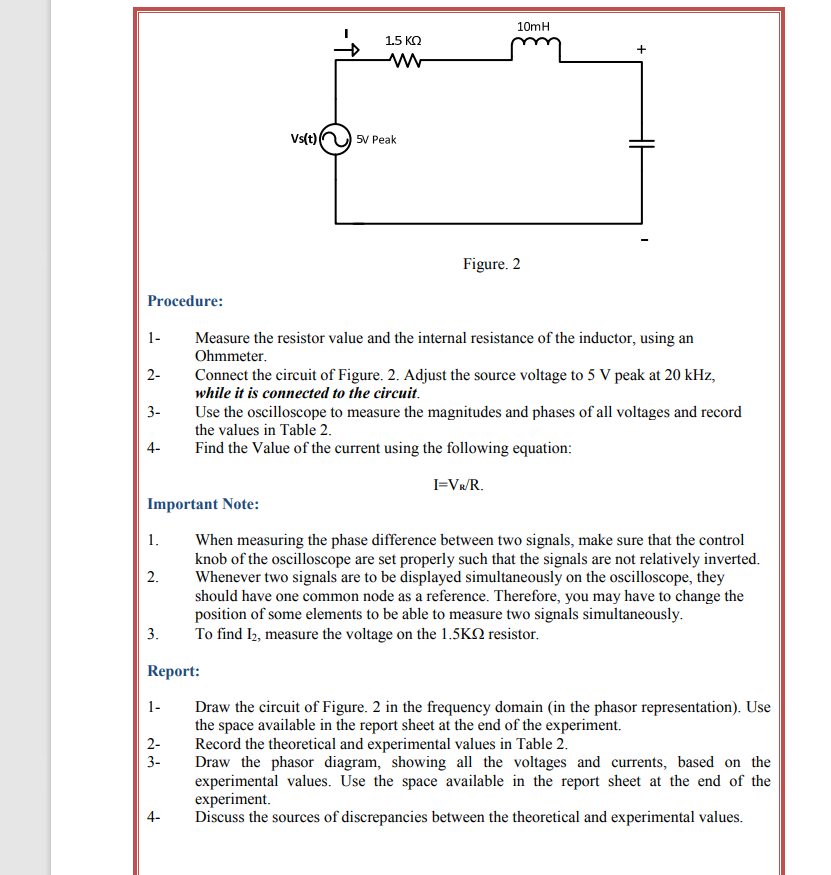 Solved: Experiment No. 8 Frequency Domain Analysis Objecti... | Chegg.com