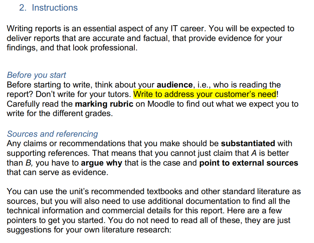 Solved Assume that you work for the company below, and write | Chegg.com