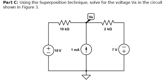Solved Part C: Using the Superposition technique, solve for | Chegg.com Solved Part C: Using the Superposition technique, solve for | Chegg.com