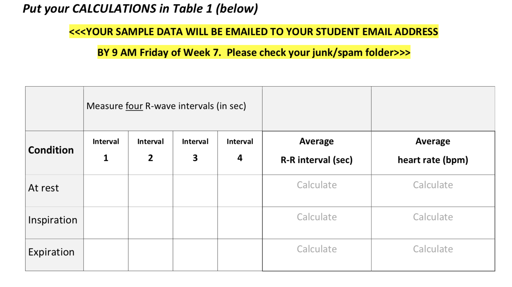 Solved DATA1. ECG. Table 1. Copy in the properly formatted | Chegg.com