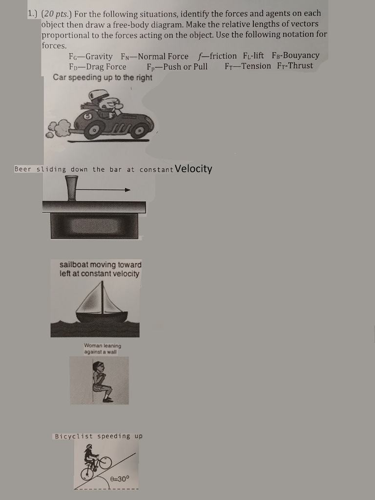 Solved Identify Forces and Agents on each object along with | Chegg.com
