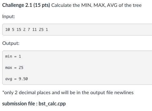 Solved Challenge 2.1 (15 pts) Calculate the MIN, MAX, AVG of | Chegg.com