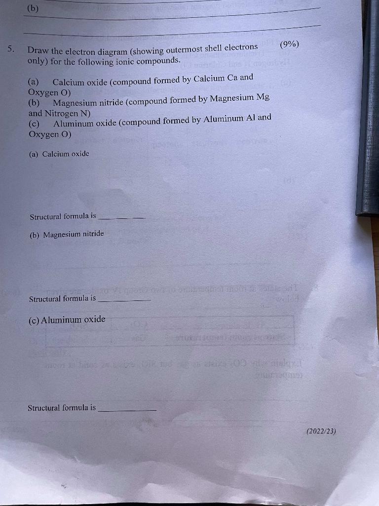 Solved Draw the electron diagram (showing outermost shell | Chegg.com