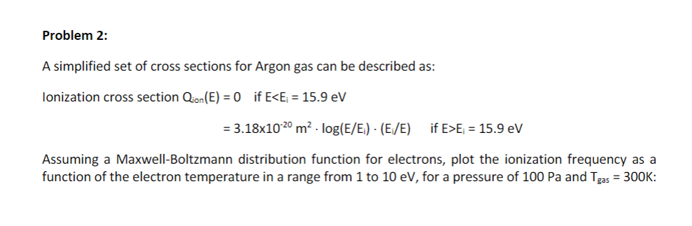 Solved Problem 2: A simplified set of cross sections for | Chegg.com