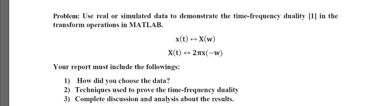 Solved Problem: Use real or simulated data to demonstrate | Chegg.com