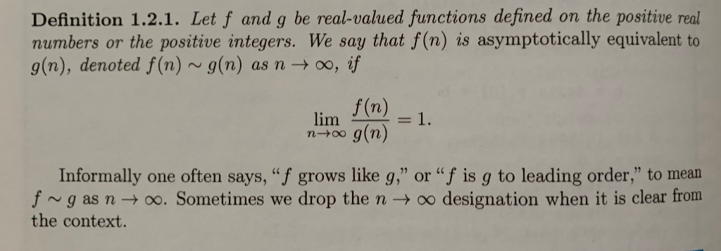 Solved Definition 1.2.1. Let f and g be real-valued | Chegg.com
