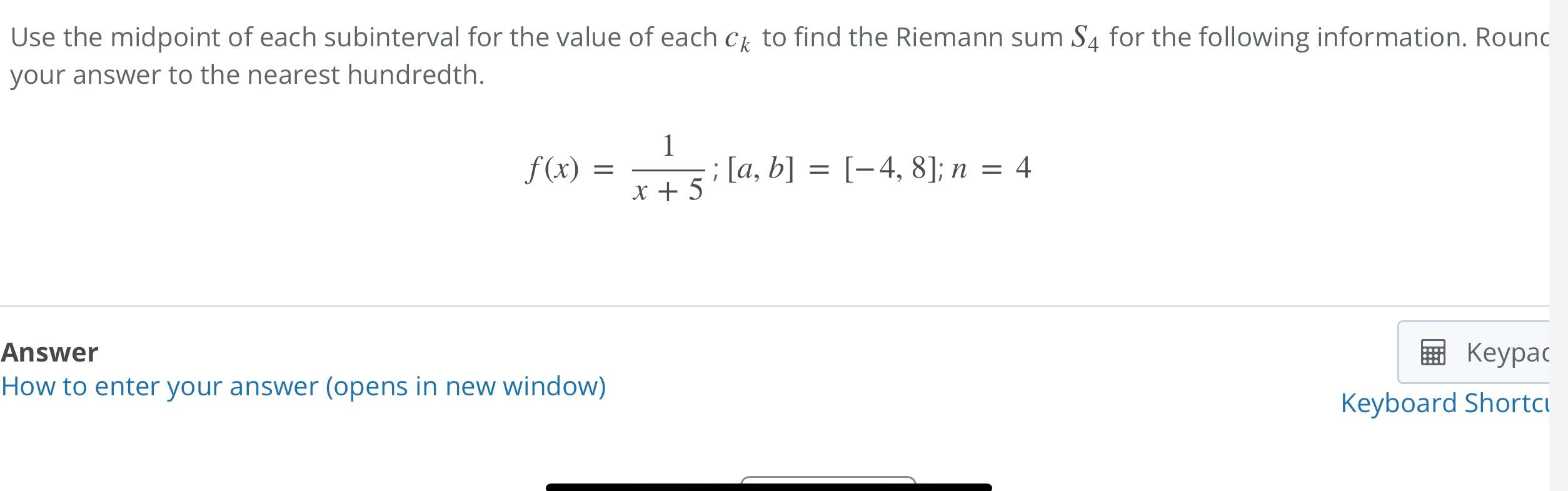 Solved Use the midpoint of each subinterval for the value of | Chegg.com