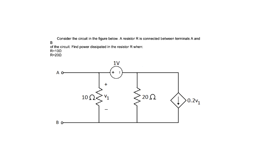 Solved of the circuit. Find power dissipated in the resistor | Chegg.com