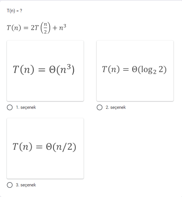 Solved T(n)=?T(n)=2T(2n)+n3 T(n)=Θ(n3)T(n)=Θ(log22) 1. | Chegg.com