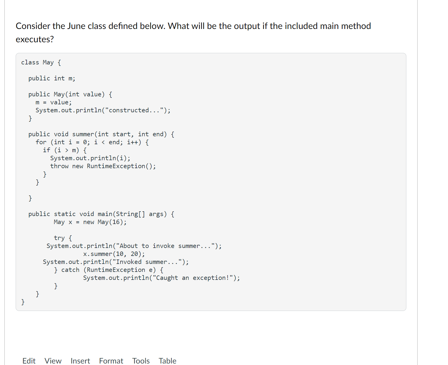 Solved Consider the June class defined below. What will be | Chegg.com
