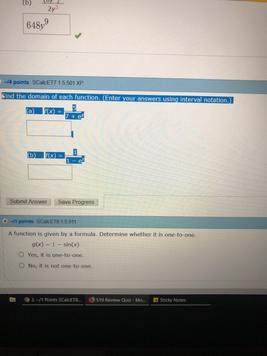 Solved 2 6489 -/4 points SCalcET7 1.5.501 XP nd the domain | Chegg.com Solved 2 6489 -/4 points SCalcET7 1.5.501 XP nd the domain | Chegg.com