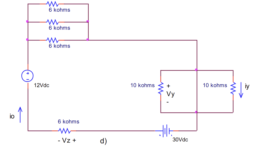 Solved Find the solution to the variables shown in the | Chegg.com