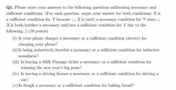Solved Q1. Please state your answers to the following | Chegg.com