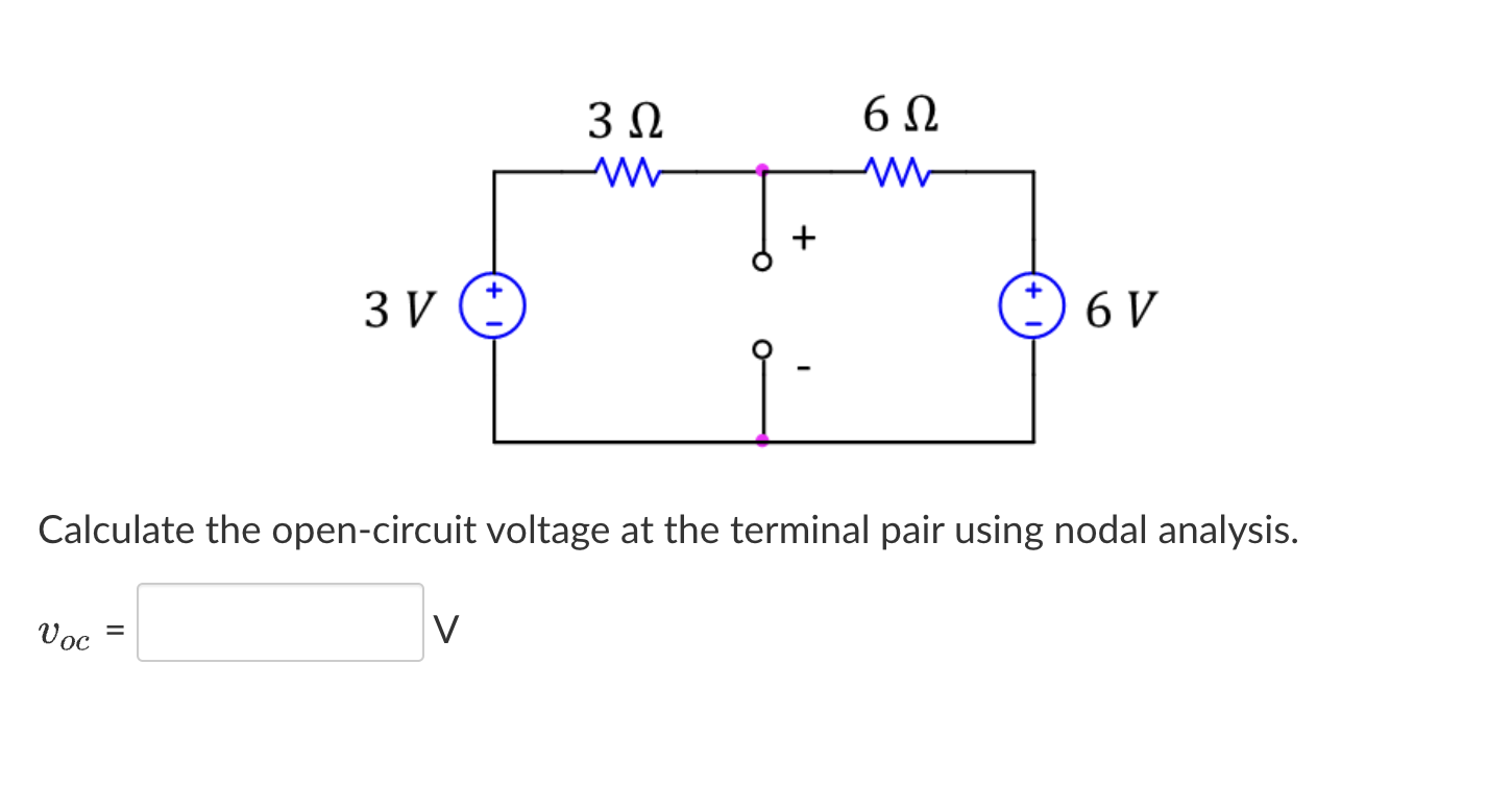 Solved Calculate the open-circuit voltage at the terminal | Chegg.com