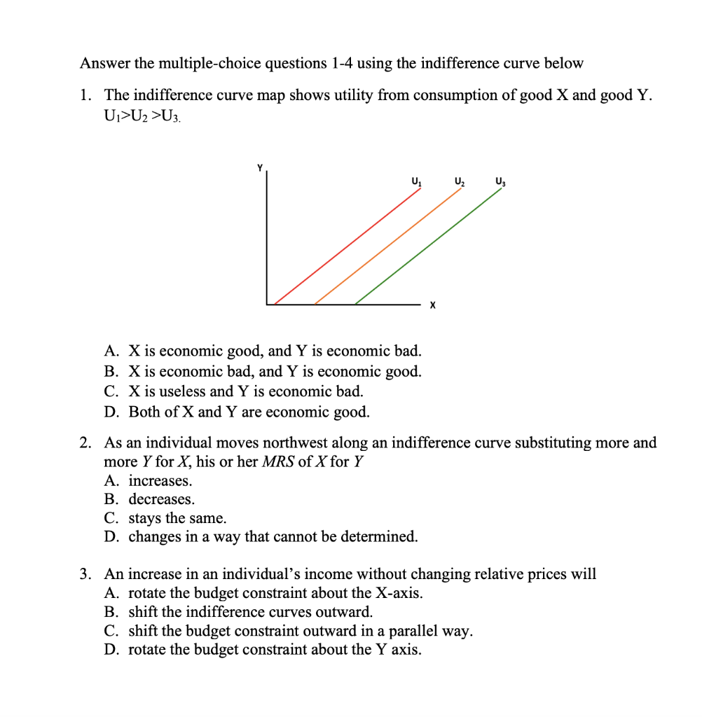 Solved Answer the multiple-choice questions 1-4 using the | Chegg.com