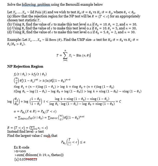 Solved Solve the following problem using the Bernoulli | Chegg.com