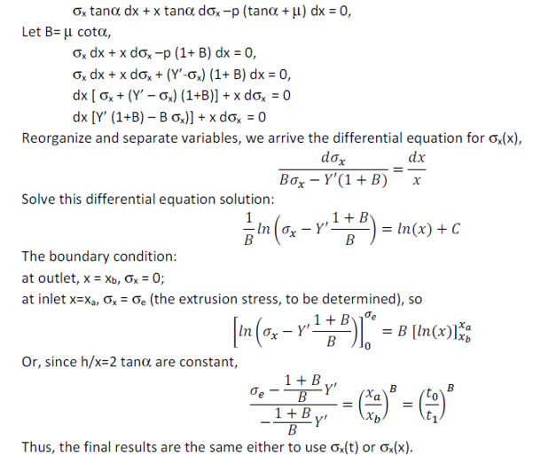 Question 1: For a plane strain extrusion process | Chegg.com