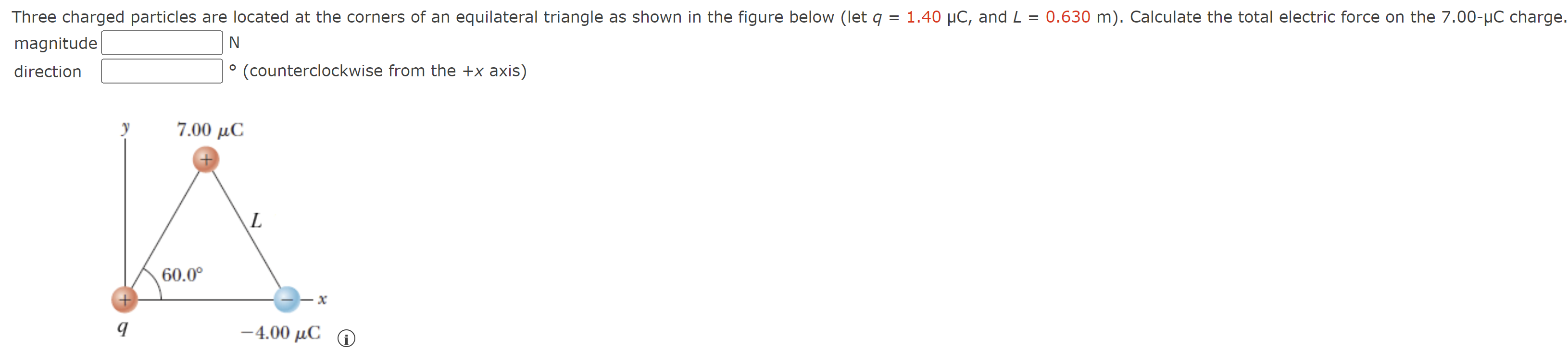 Solved Three Charged Particles Are Located At The Corners Of