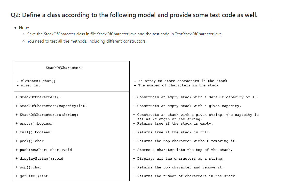Solved Q2: Define a class according to the following model | Chegg.com
