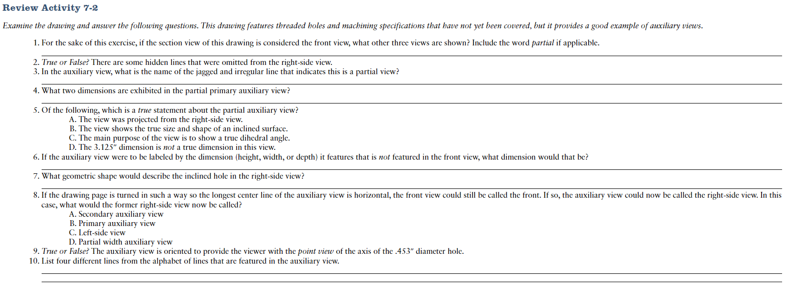 Solved 1. For the sake of this exercise, if the section view | Chegg.com