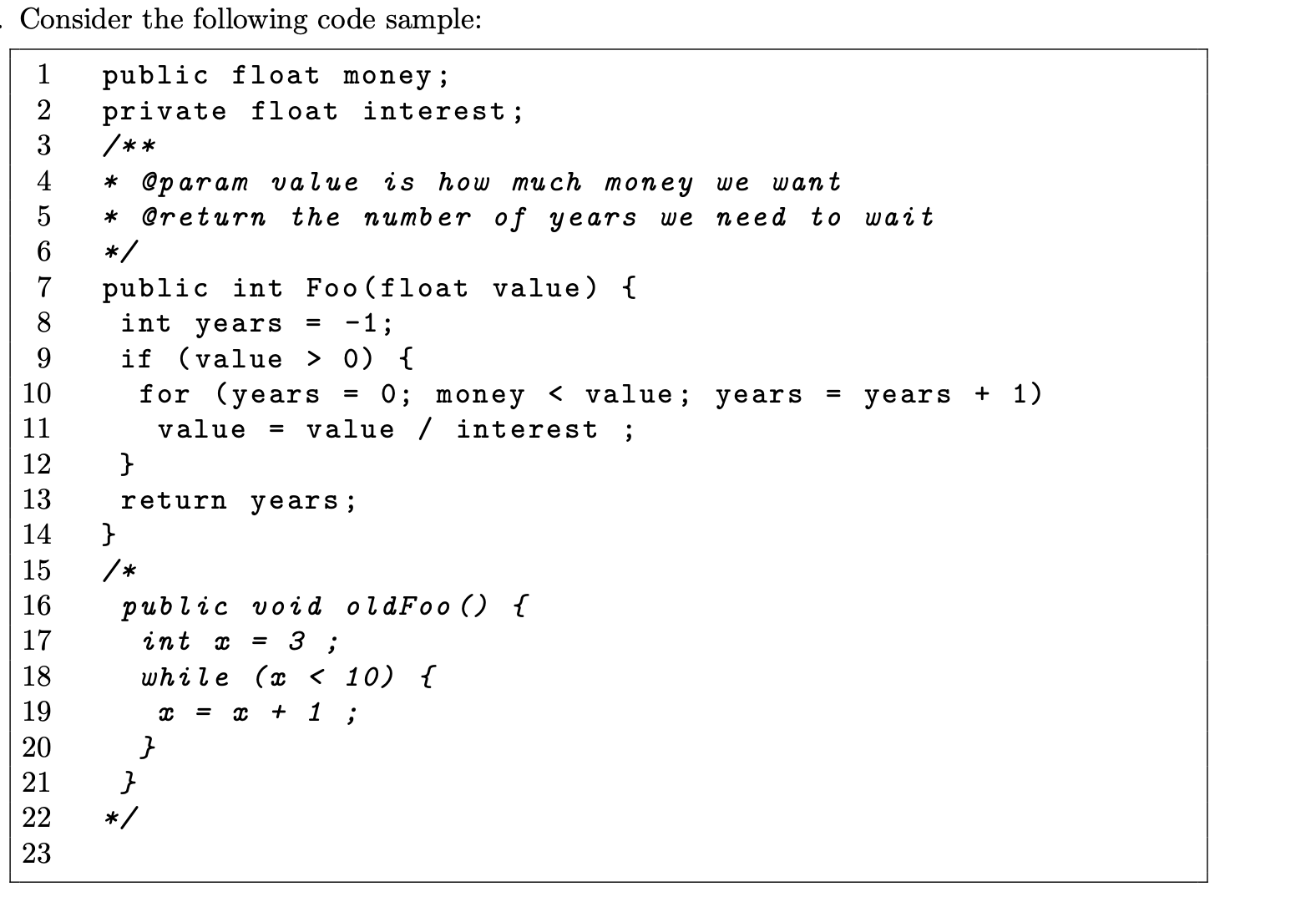 Solved QUESTION: Identify two different code smells in the | Chegg.com Solved QUESTION: Identify two different code smells in the | Chegg.com