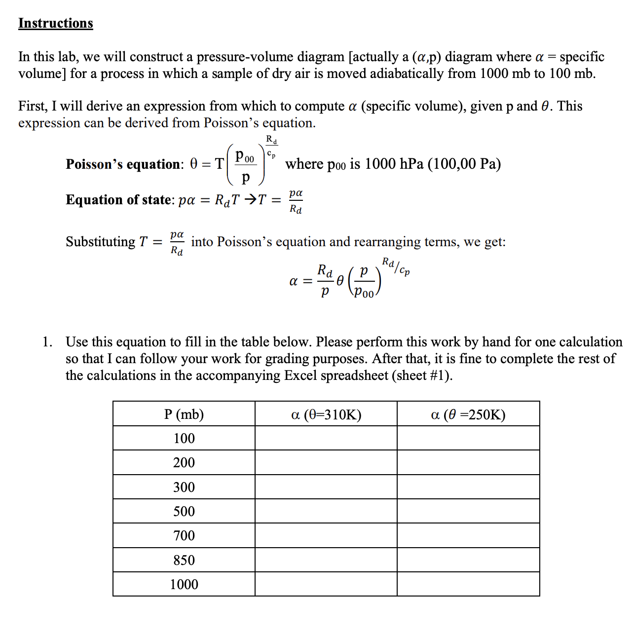 Solved lab, we will construct a pressure-volume diagram | Chegg.com