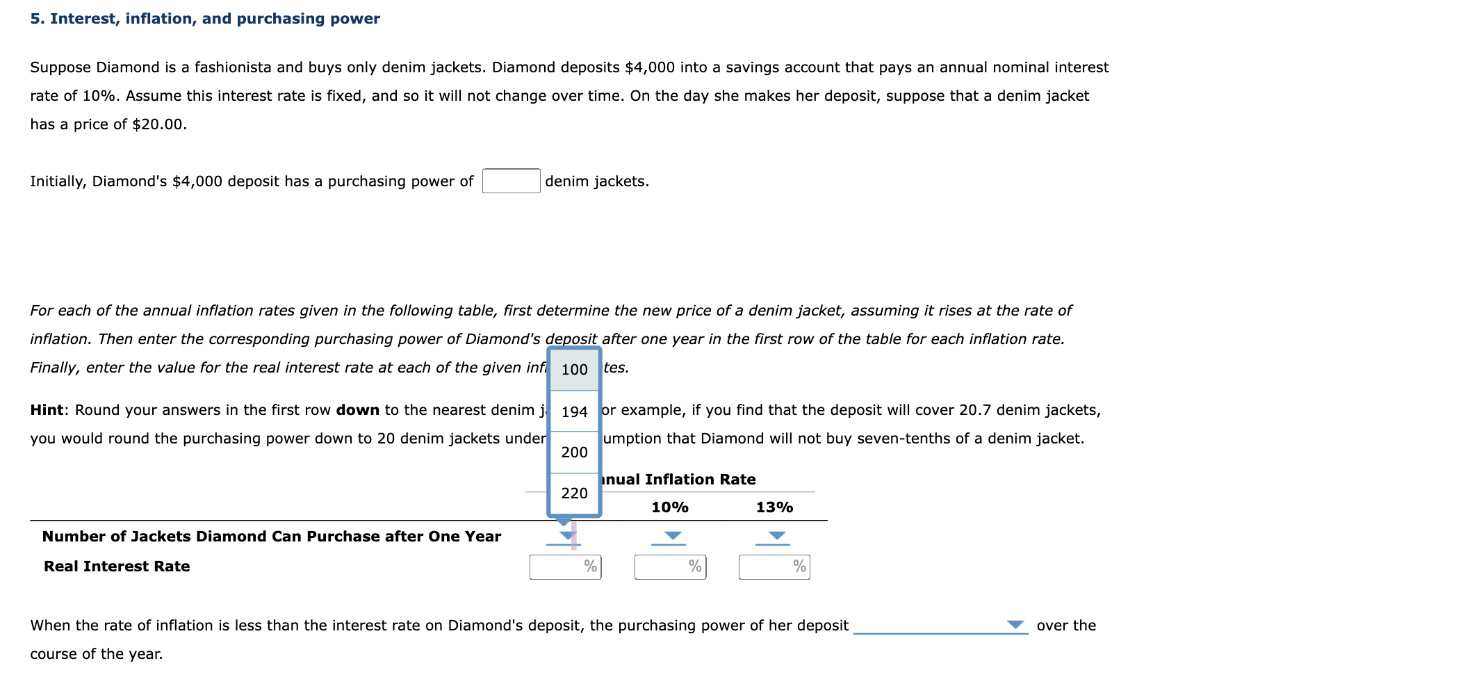 Solved 5. Interest, inflation, and purchasing power Suppose | Chegg.com