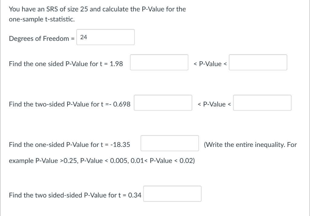 Calculate P Value Example