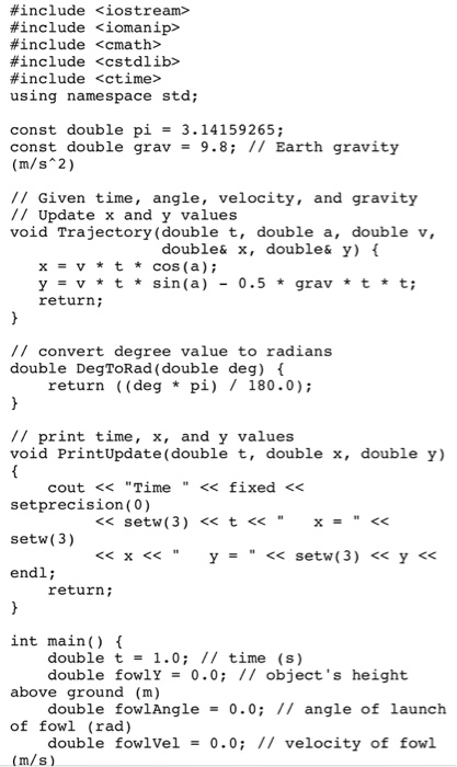 Solved Functions - Upset Fowls In this assignment, you'll | Chegg.com