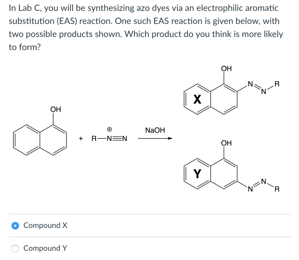 Solved In Lab C, you will be testing your azo dye product on | Chegg.com