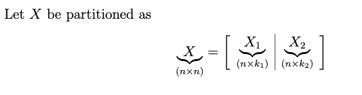 Solved Let X be partitioned as | Chegg.com
