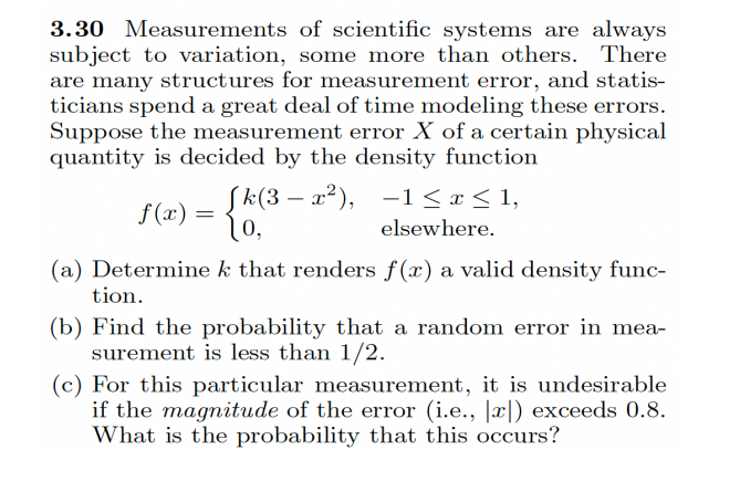 Solved = 3.30 Measurements of scientific systems are always | Chegg.com