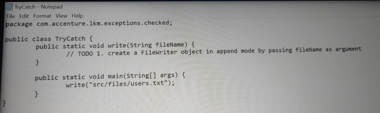 Solved Give the separate Java code for Todo for each image | Chegg.com