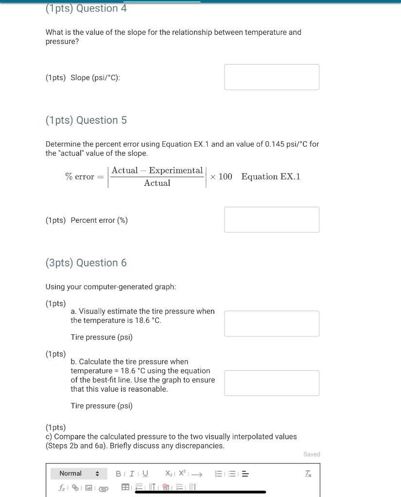 Solved (5pts) Graphing Data Set C Tire pressure is, in part, | Chegg.com