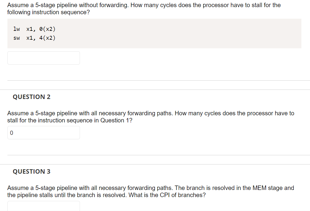 Solved Assume a 5-stage pipeline without forwarding. How | Chegg.com