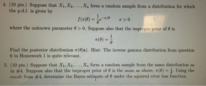 Solved Number 4 turns out to be an inverse gamma function | Chegg.com