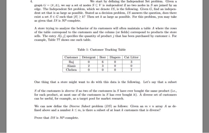 Solved We start by defining the Independent Set problem. | Chegg.com