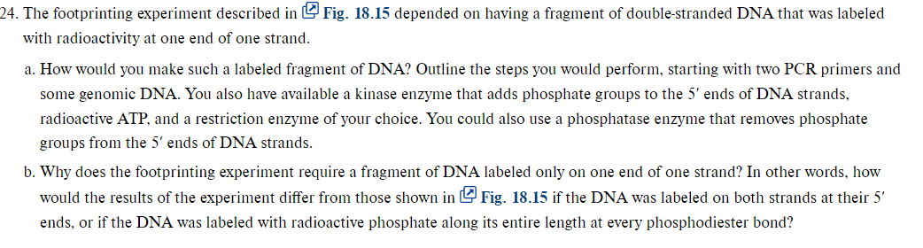 Solved 4. The footprinting experiment described in Fig. | Chegg.com