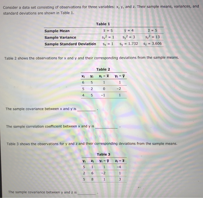 Solved Consider A Data Set Consisting Of Observations For
