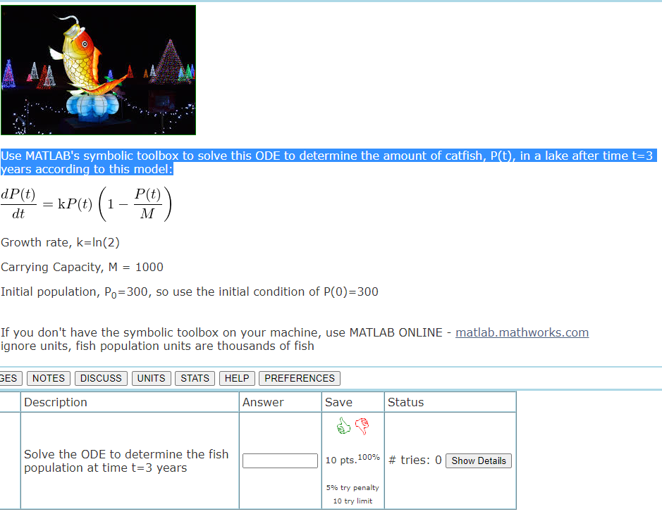 Solved Use MATLAB's symbolic toolbox to solve this ODE to | Chegg.com